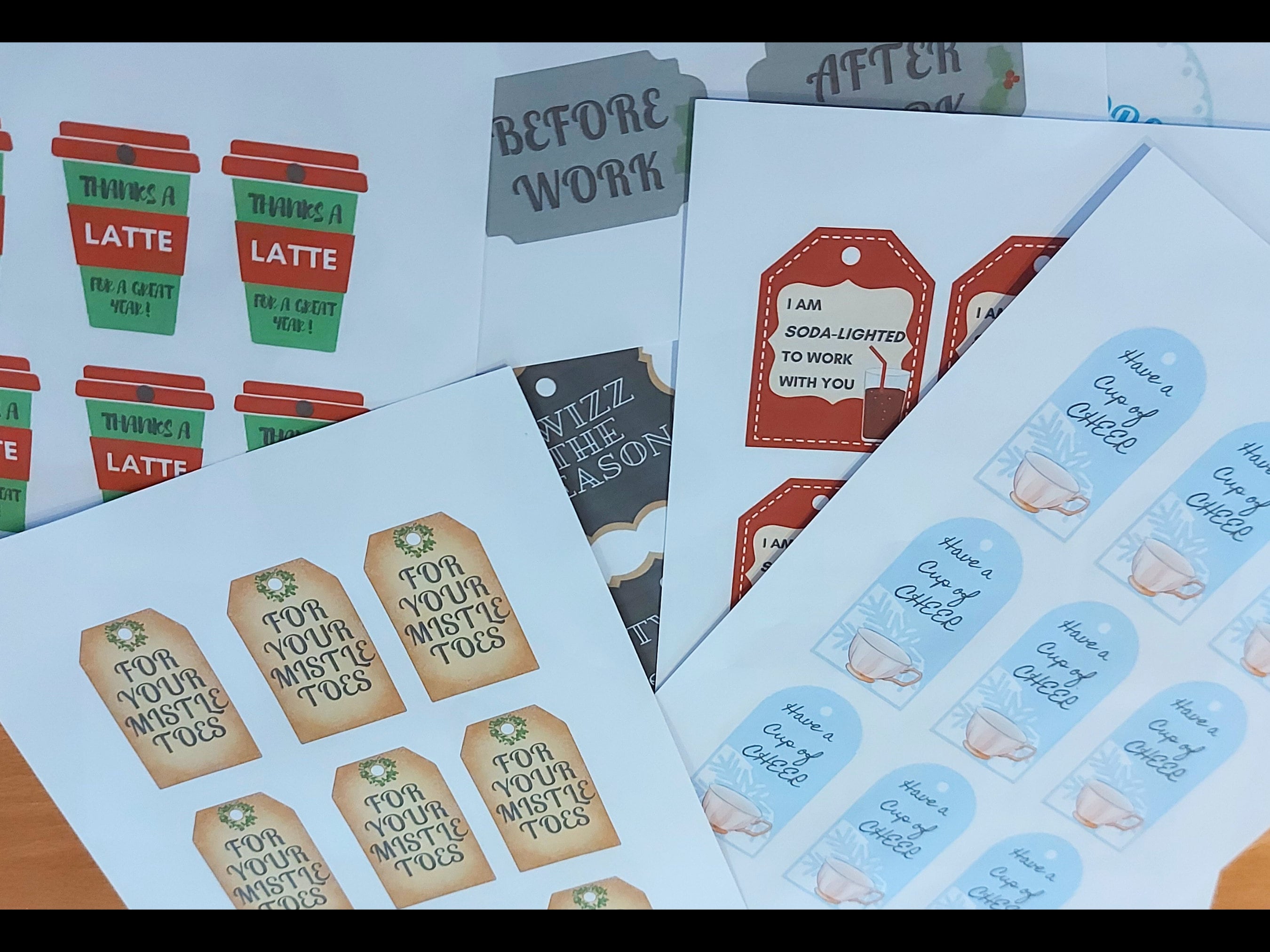 Christmas Favor Tags for Co-workers Bundle - Etsy