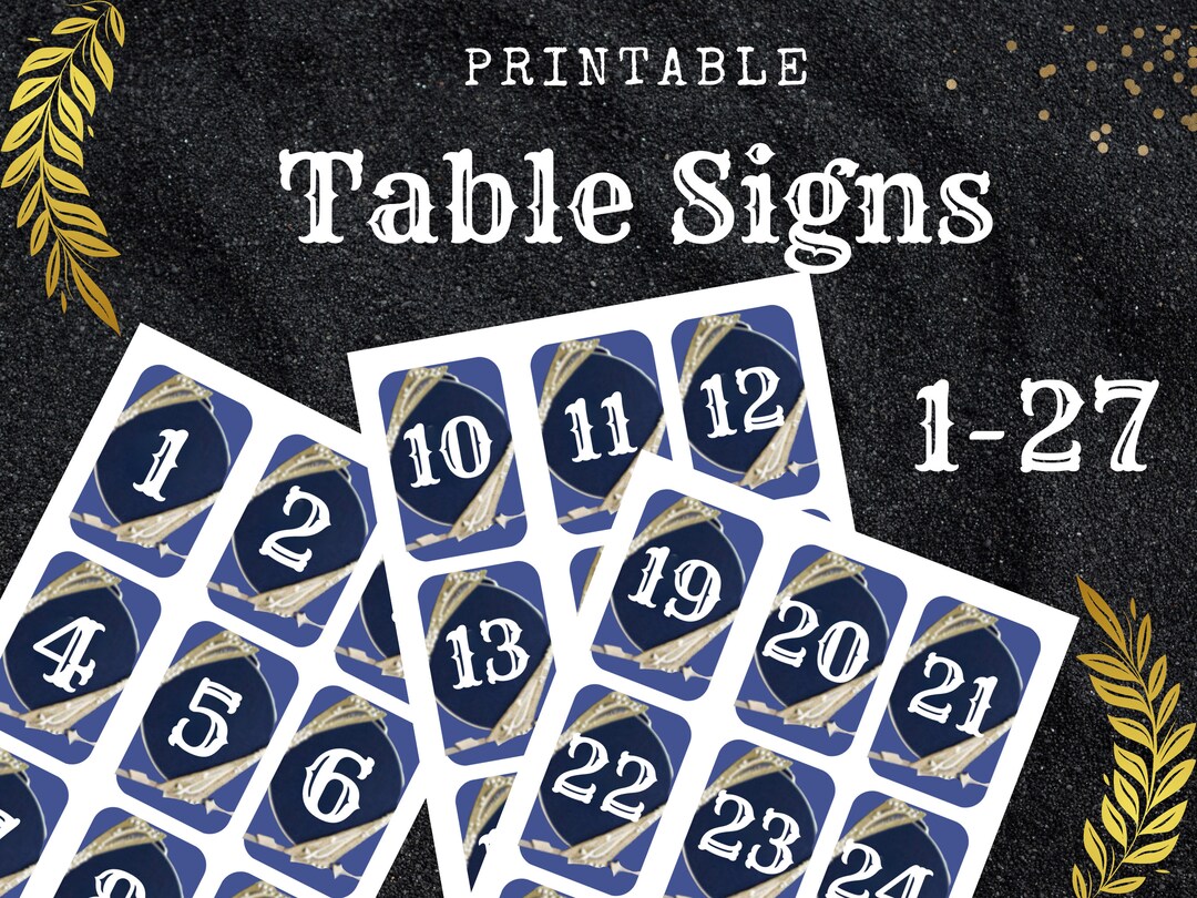 Printable Table Signs Suitable for Any Occasion - Etsy