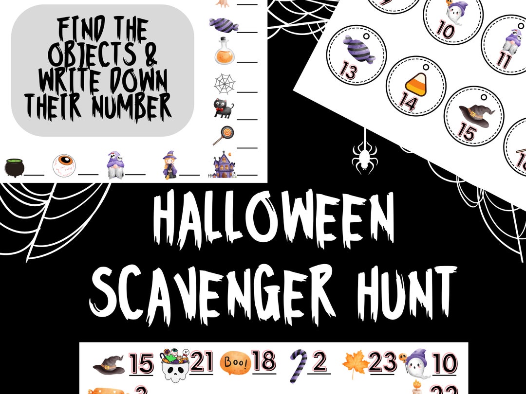Halloween Scavenger Hunt for Indoor | Classrooms | Kids Parties - Etsy