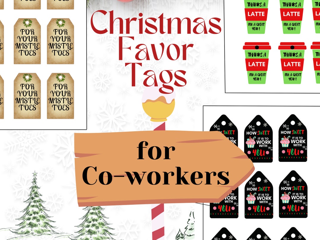 Christmas Favor Tags for Co-workers Bundle - Etsy