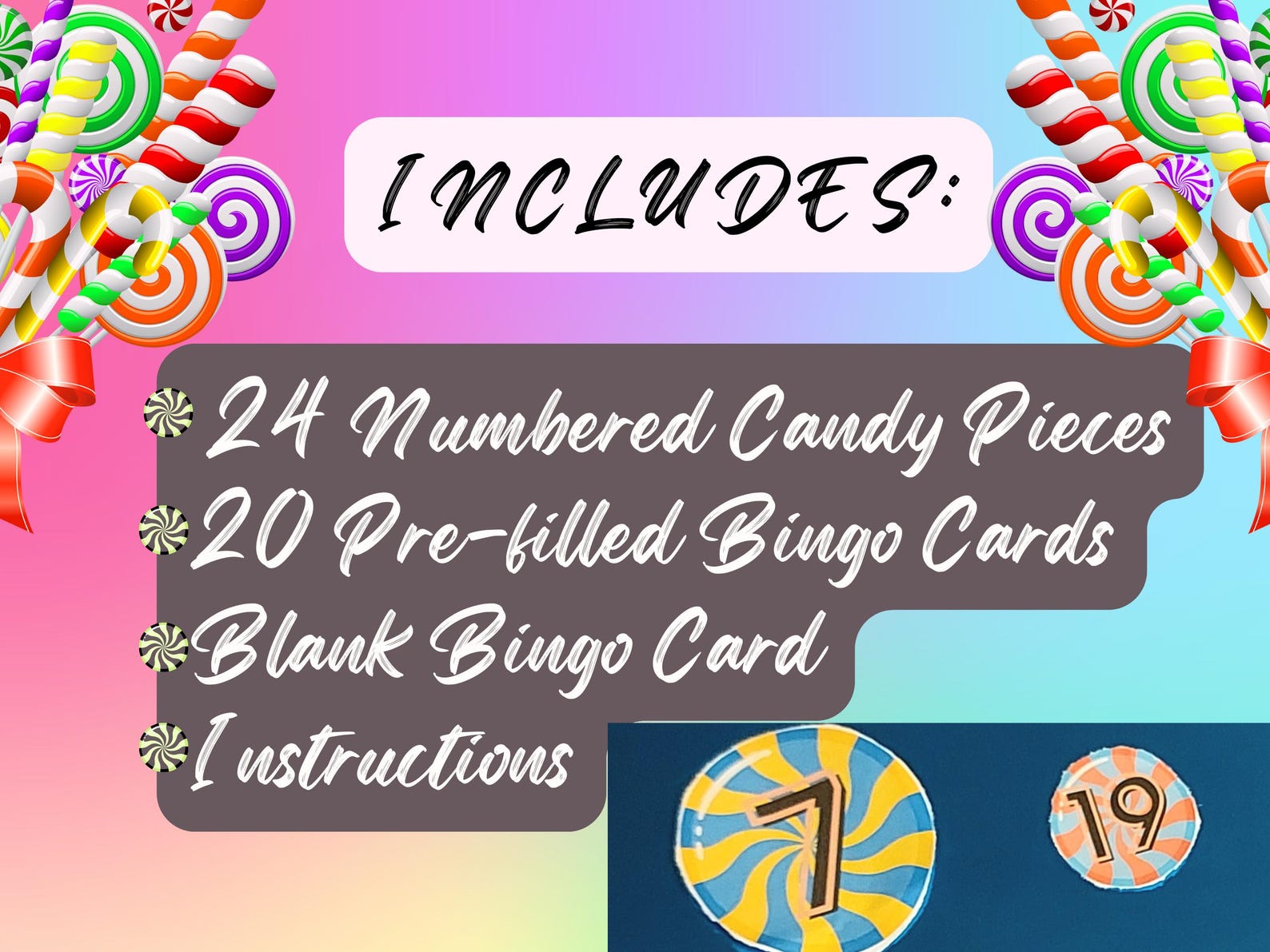 Candy Hunt Bingo Printable Game - Etsy