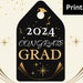 Class of 2024 Graduation Printable Favor Tag - Congratulations Graduate ...