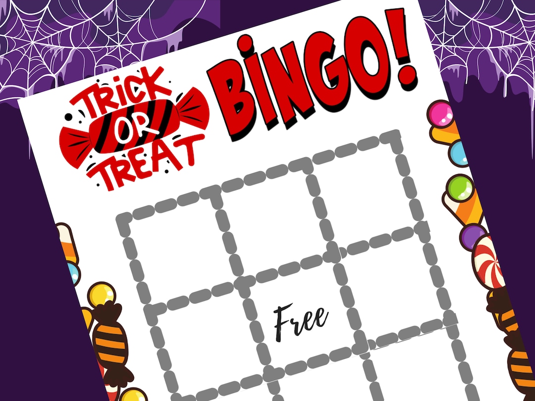 Halloween Bingo With Candy Printable Game - Etsy