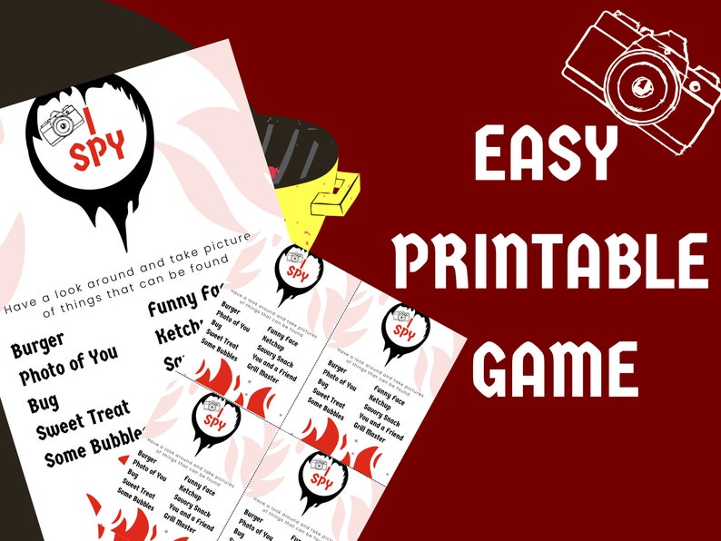 I Spy Printable BBQ Game for July 4th - Etsy