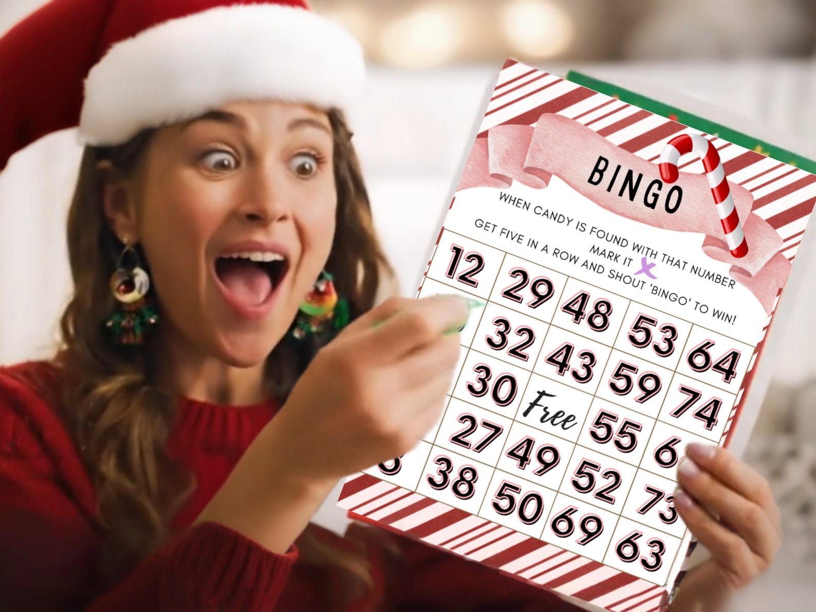 Candy Cane Hunt Bingo Printable Game for Christmas Parties - Etsy