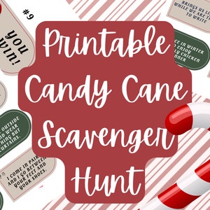 Candy Cane Printable Scavenger Hunt for Christmas Parties - Etsy