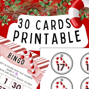 Candy Cane Hunt Bingo Printable Game for Christmas Parties - Etsy