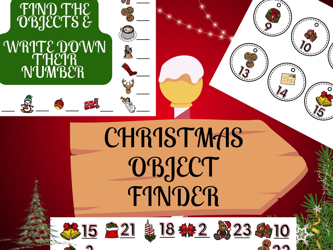 Christmas Object Finder Printable Scavenger Hunt for Parties - Etsy