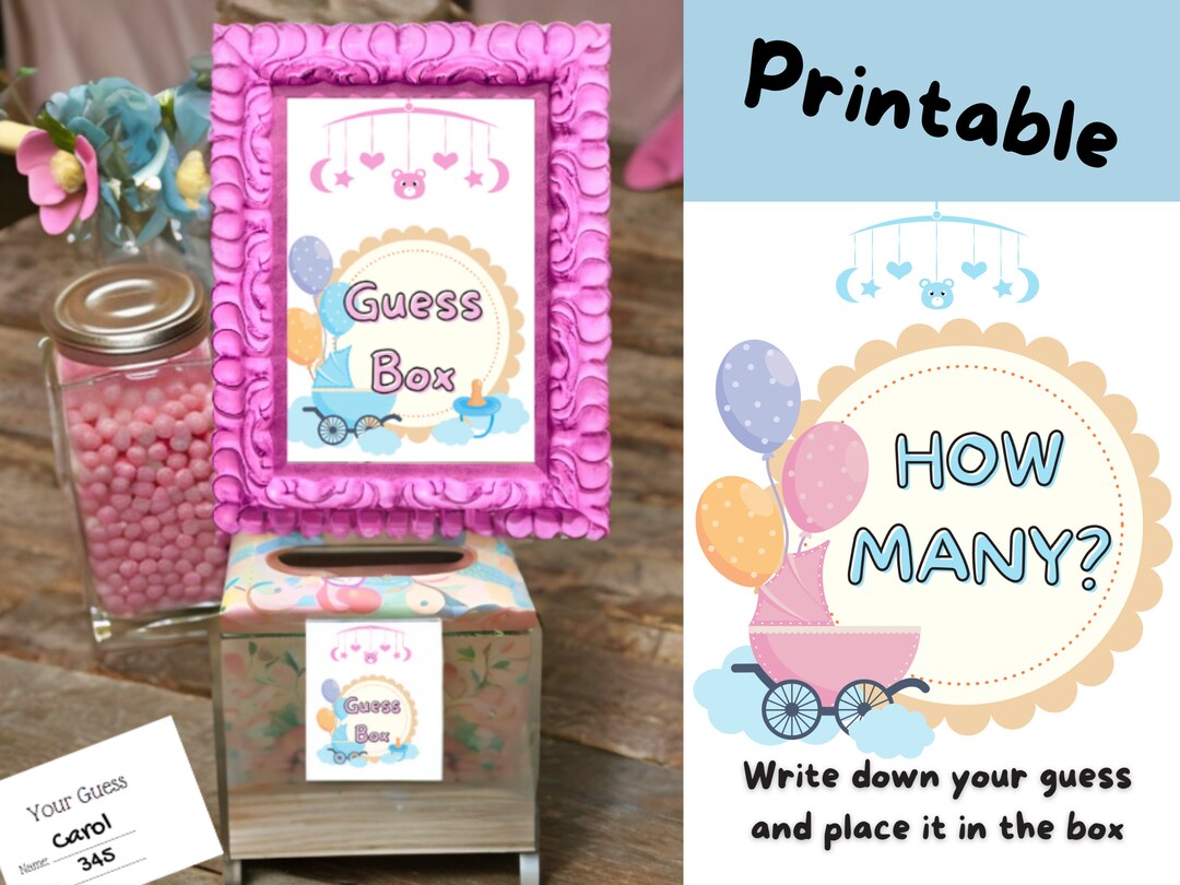 Sweet Baby Shower Fun: Guess How Many Candies Printable Game - Etsy