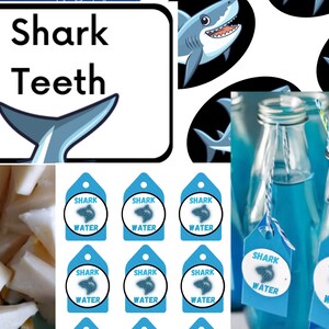Shark Themed Party Signs for Birthdays, Showers, and Super Bowl Parties ...