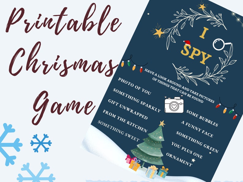 Printable I Spy Christmas Game - Etsy