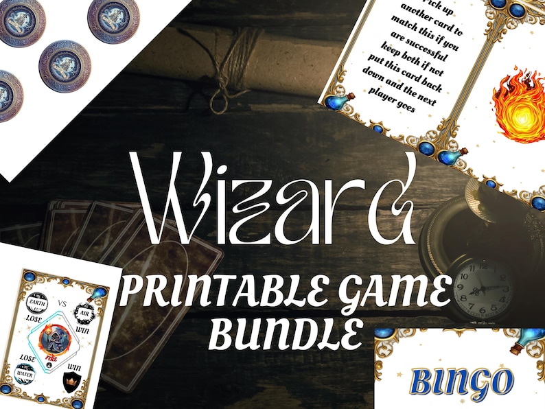 Wizard Party Games Printable Bundle – 10 Magical Games for Kids ...