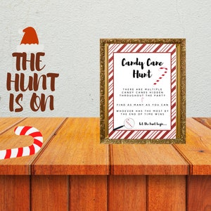 Candy Cane Hunt Printable Game With Board Game - Etsy