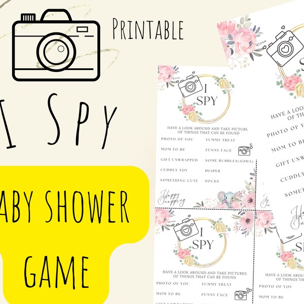 I Spy Baby Shower Game - Etsy