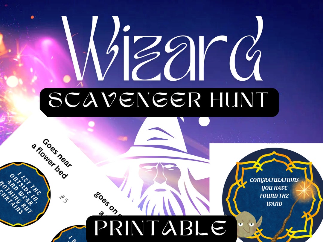 Magical Wizard Scavenger Hunt: Find the Wand Printable Game - Etsy