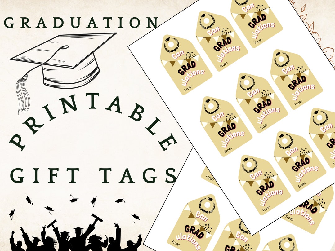 Celebrate Graduation With Printable Gift Tags | Congradulations Design ...