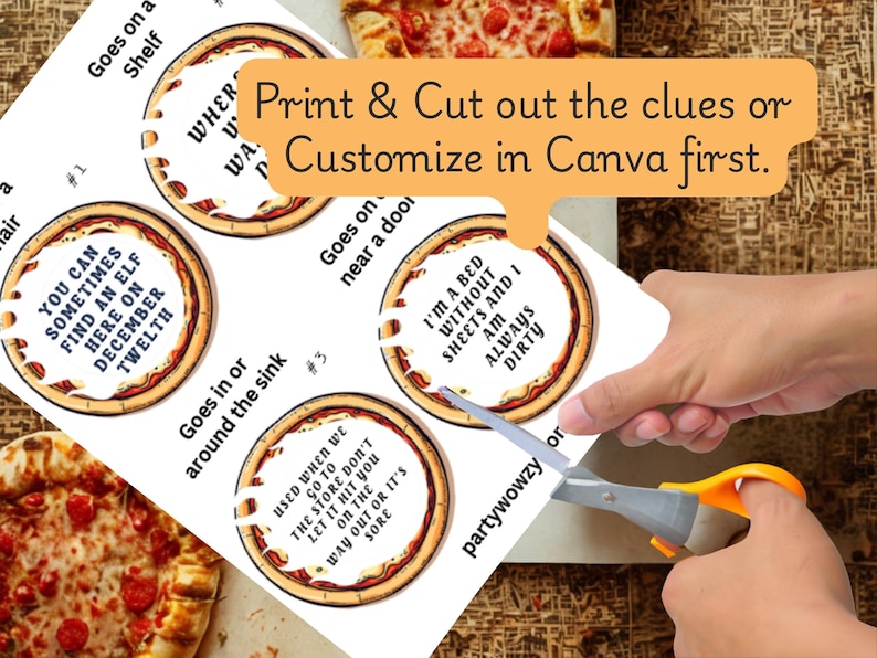 Printable Pizza-themed Scavenger Hunt - Find the Toppings! - Etsy