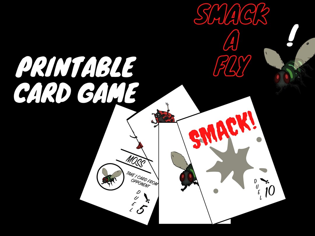 Smack A Fly Printable Card Game - Etsy