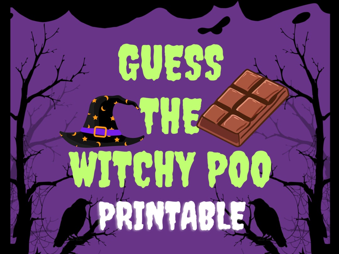Guess the Witchy Poo Printable Halloween - Etsy