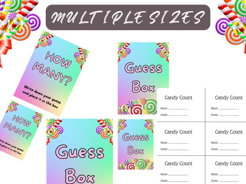 Guess How Many Printable Game for Baby Showers, Birthdays, or Any ...
