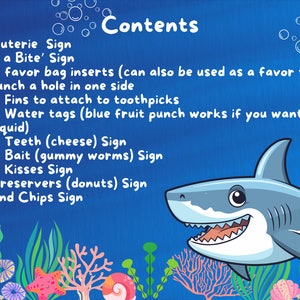 Shark Themed Party Signs for Birthdays, Showers, and Super Bowl Parties ...