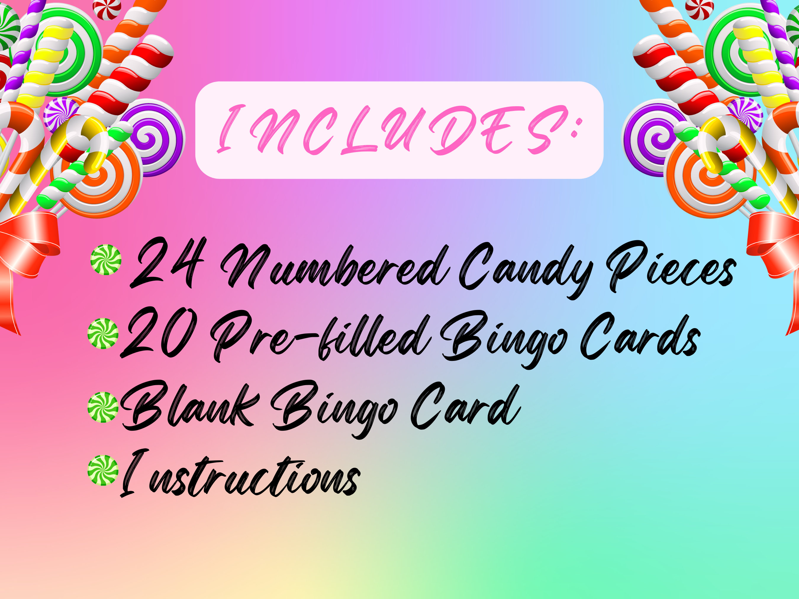Candy Hunt Bingo Printable Game - Etsy