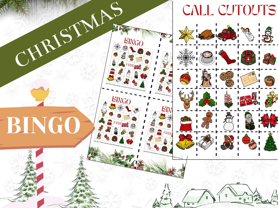 Printable Christmas Bingo Party Game - Etsy