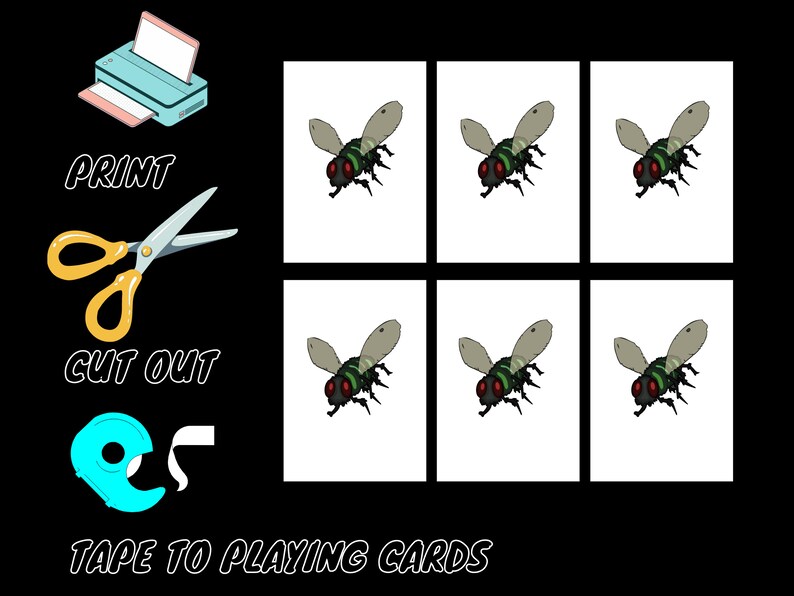 Smack A Fly Printable Card Game - Etsy