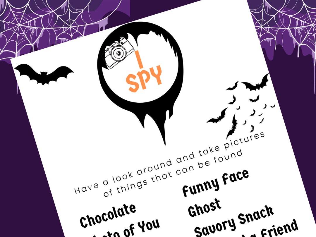 I Spy Printable Halloween Game - Etsy