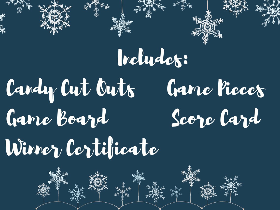 Candy Cane Hunt Printable Game With Board Game - Etsy