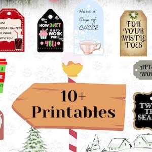 Christmas Favor Tags for Co-workers Bundle - Etsy