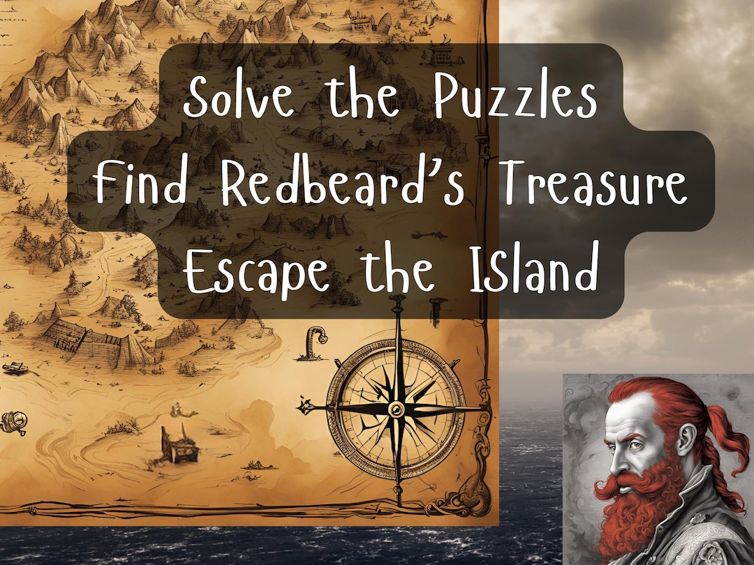 Redbeard's Treasure Scavenger Hunt Escape Room Printable Game - Etsy