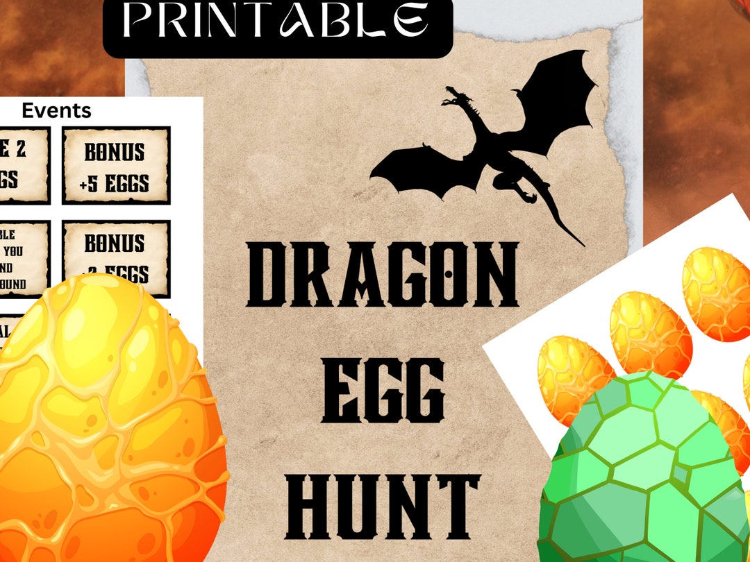 Magical Dragon Egg Hunt Printable Game - Fun Activity for Kids - Etsy