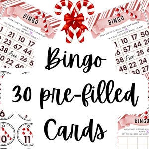 Quick Candy Cane Themed Printable Party Game Bundle - Etsy