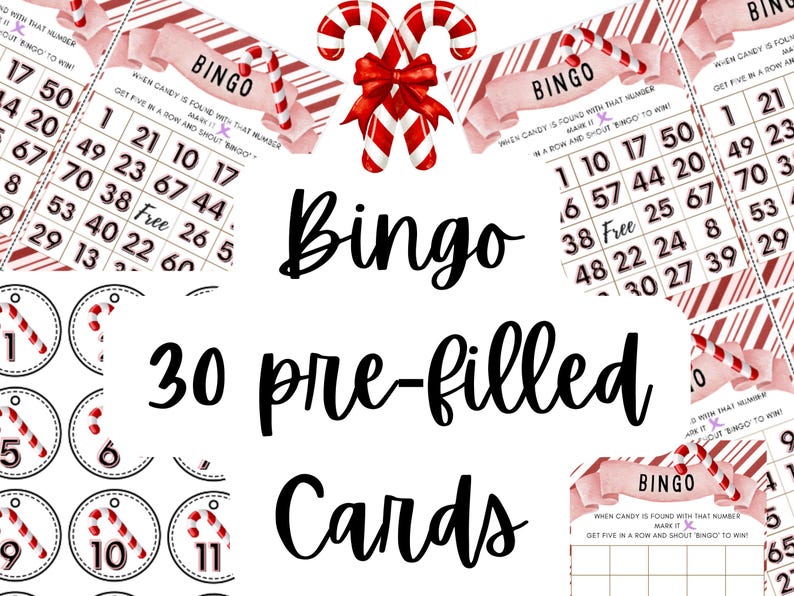 Quick Candy Cane Themed Printable Party Game Bundle - Etsy
