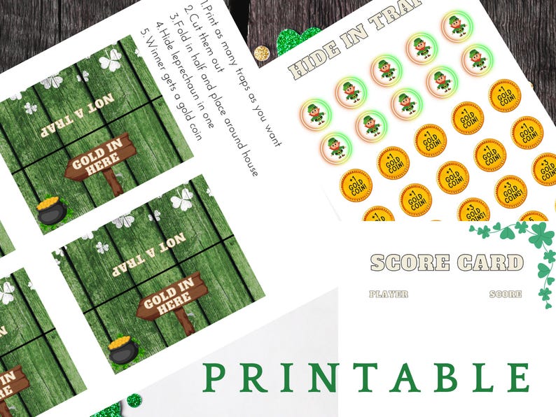 Leprechaun Trap Printable Game for St. Patricks Day - Etsy