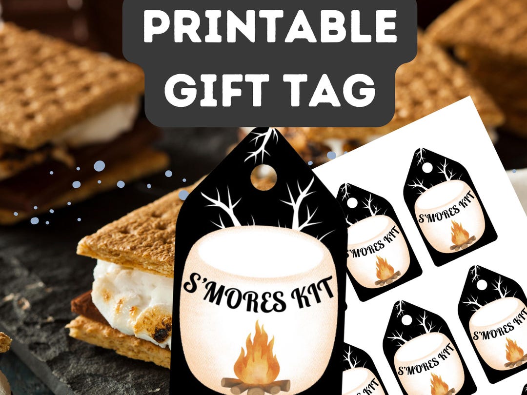DIY S'mores Kit Gift Tag - Instant Download for Favor Bags - Etsy