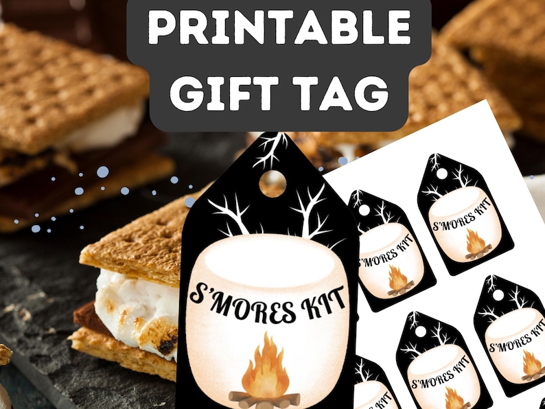 DIY S'mores Kit Gift Tag - Instant Download for Favor Bags - Etsy
