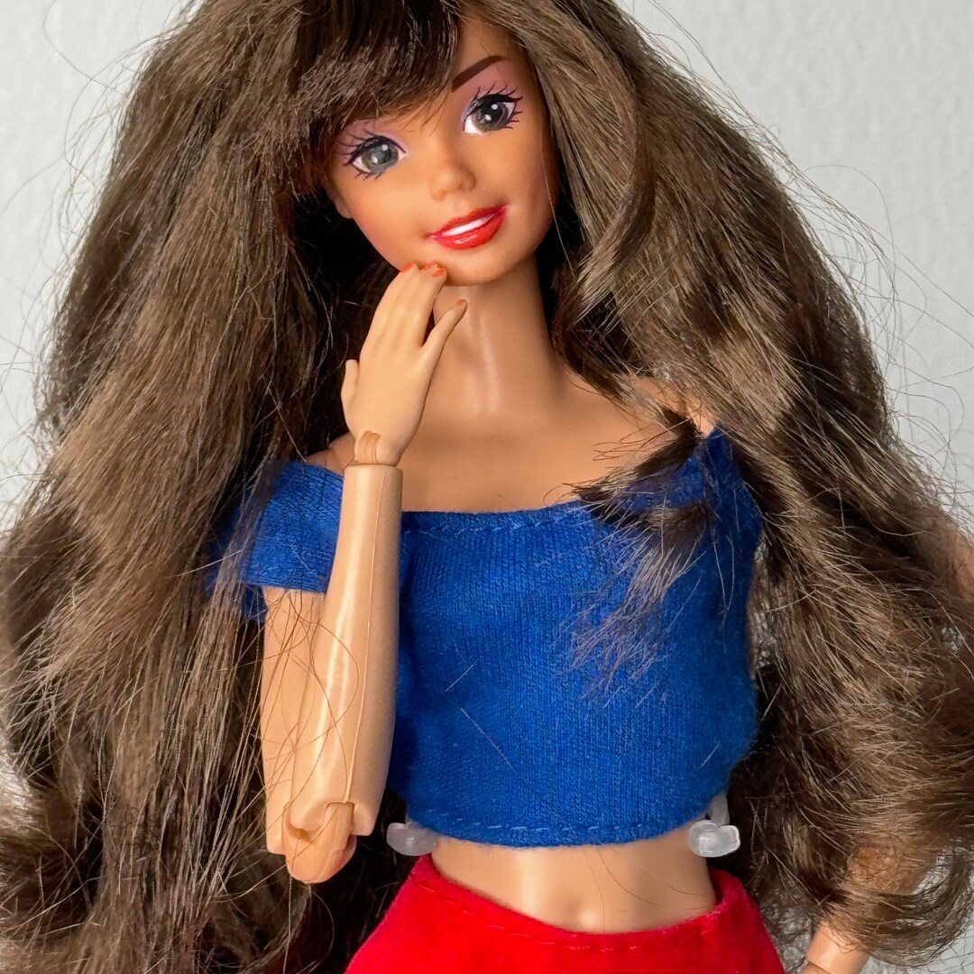 Vintage Brunette Barbie Doll 90s Barbie Brunette Barbie 90s Brown Eyes ...