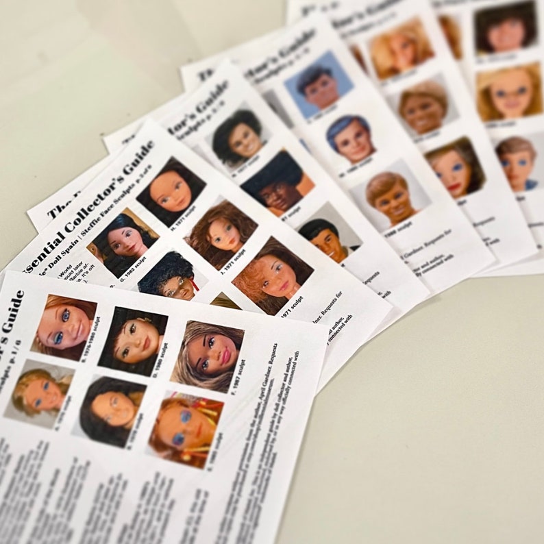 1980s Barbie Doll Sculpts Guide Collectors Guide Barbie List Face ...