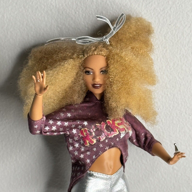 Barbie Blonde Afro Styled by Marni Senofante Curvy Articulated Jointed ...