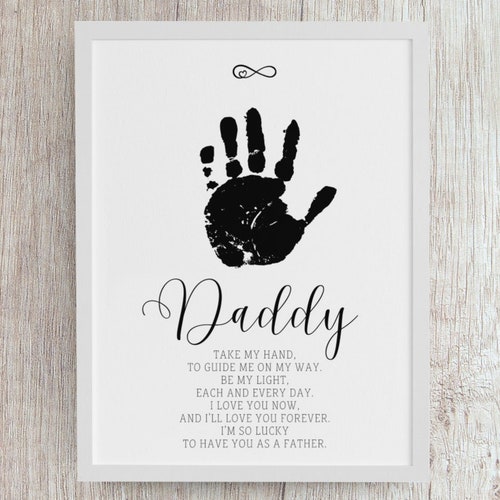Handprint Art for Dad or Grandpa Father's Day Gift From - Etsy