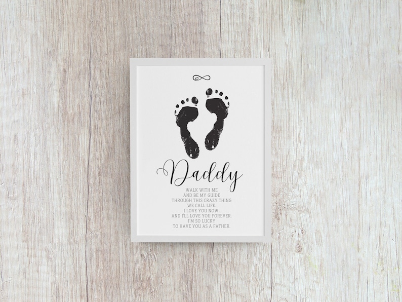 Daddy Footprint Poem / Foot Feet Art Craft Dad Father's Day Birthday ...