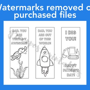 Father’s Day Printable Coloring Bookmarks | Printable Father's Day ...