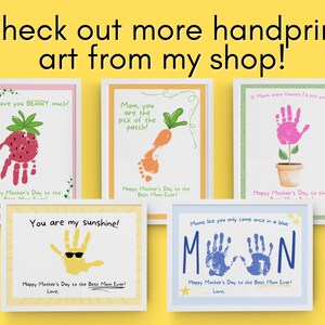 Mother's Day Printable Gifts / Hand Art Craft Mom Mother's Day Birthday ...