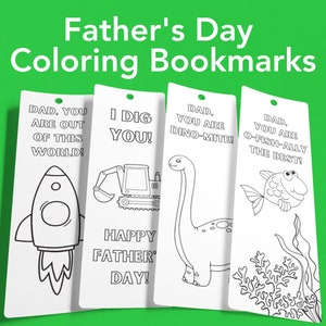 Father’s Day Printable Coloring Bookmarks | Printable Father's Day ...