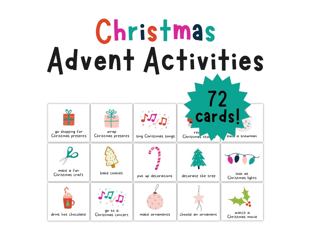 Christmas Advent Activity Cards: DIY Countdown (printable Digital ...