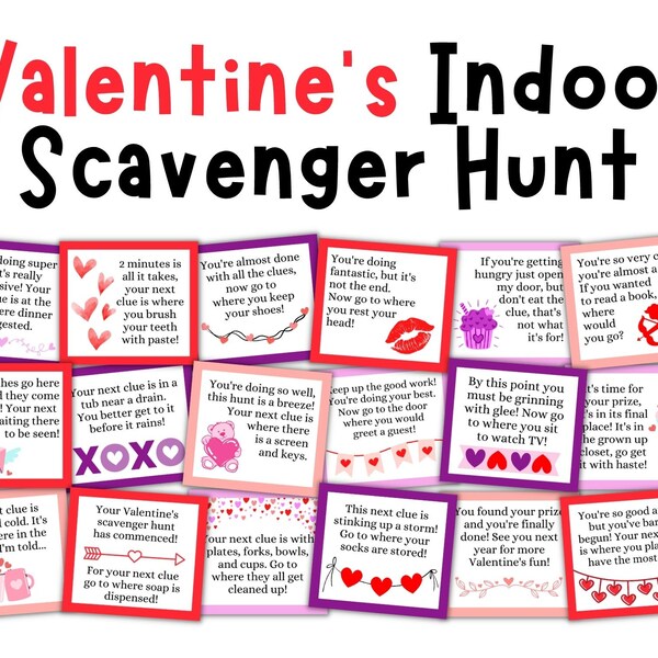 Outdoor Valentine Scavenger Hunt - Etsy