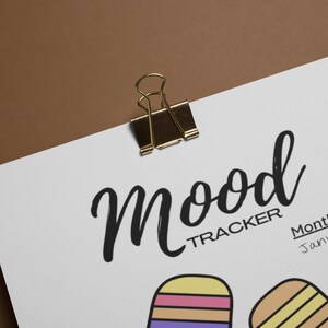 Popsicles Mood Tracker, Printable Mood Tracker, Instant Digital ...