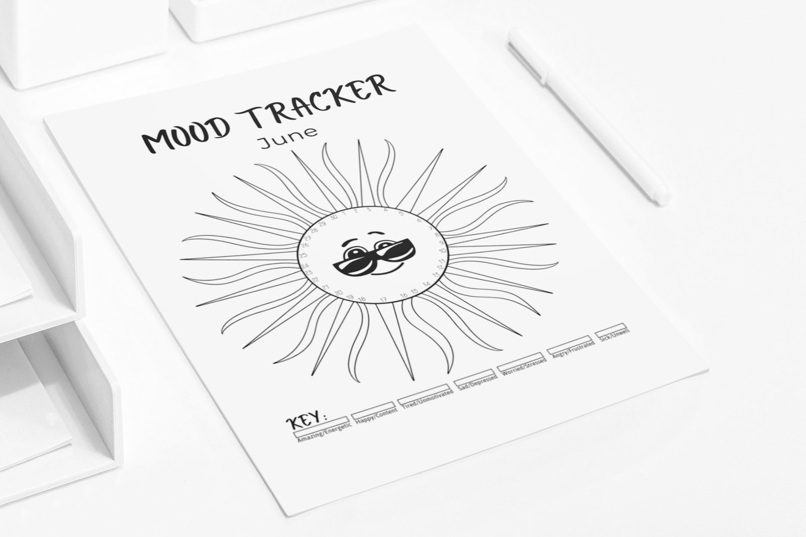 12 Month Mood Tracker Bundle Printable Mood Trackers Instant - Etsy